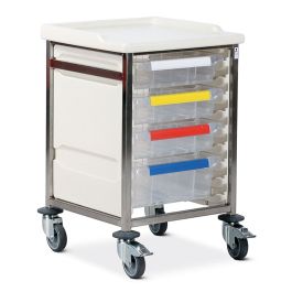 Caretray Trolley - Stainless Steel, Low Level, Single Column | Bristol Maid