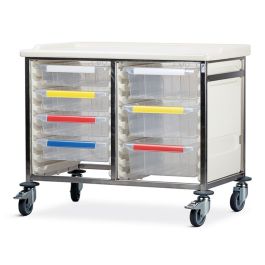 Caretray Trolley - Stainless Steel, Low Level, Double Column | Bristol Maid